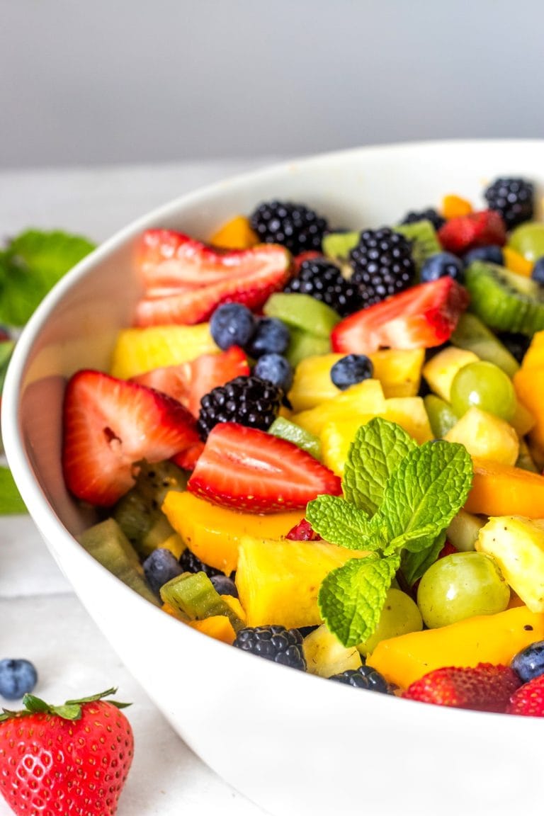 Fresh Fruit Salad with a Citrus Mint Glaze - FIXED on FRESH